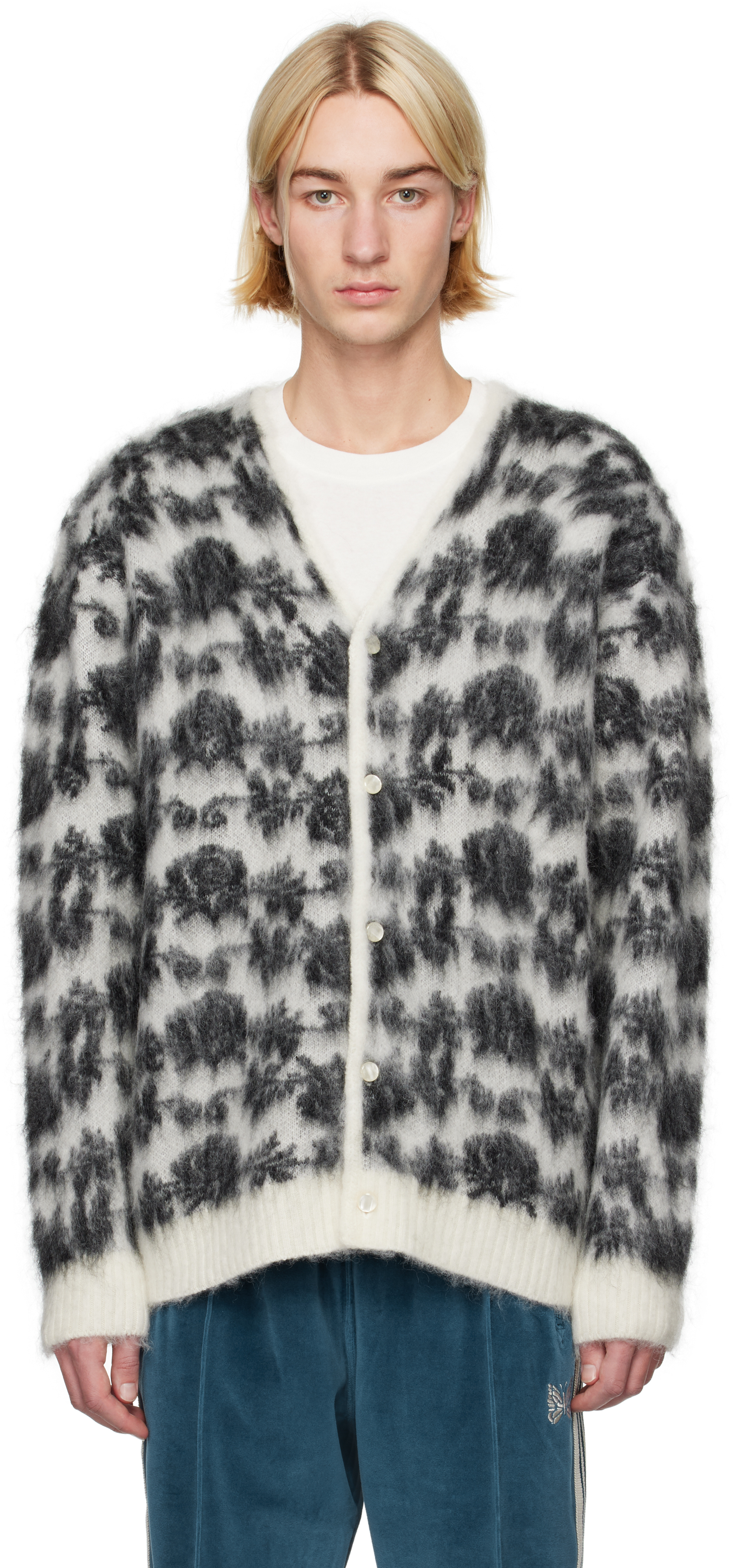 Buy Needles Mohair Rose Cardigan - Ice White At 70% Off | Editorialist